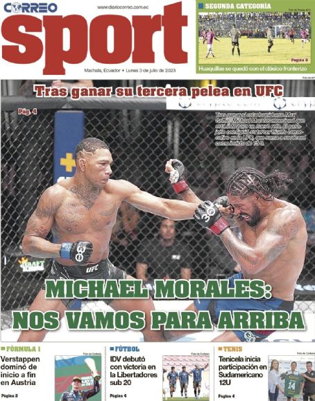 Max Griffin, Michael Morales, Sport Magazine 03 July 2023 Cover Photo ... Max Griffin, Michael Morales, Sport Magazine 03 July 2023 Cover Photo ...