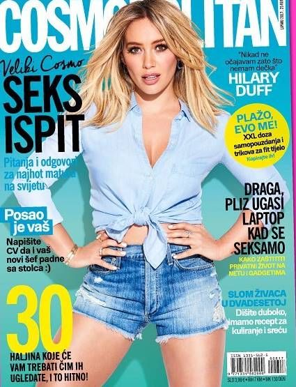 Hilary Duff Cosmopolitan Magazine June 2017 Cover Photo Croatia